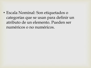 Escalas de medicion | PPTX