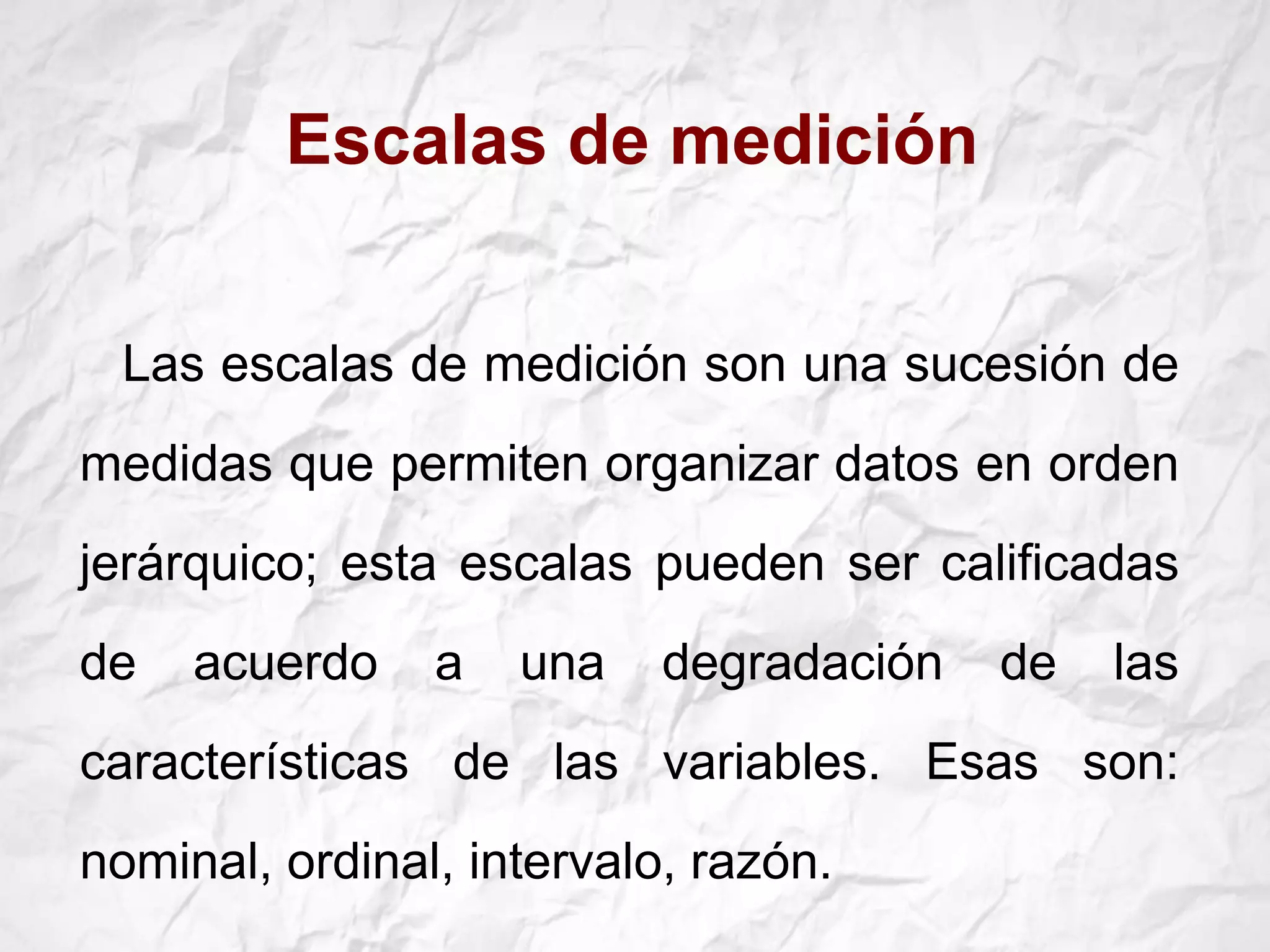 Escalas de medicion | PPT