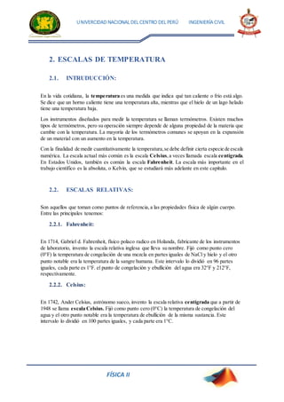Escalas de temperatura-transferencia de calor | DOCX