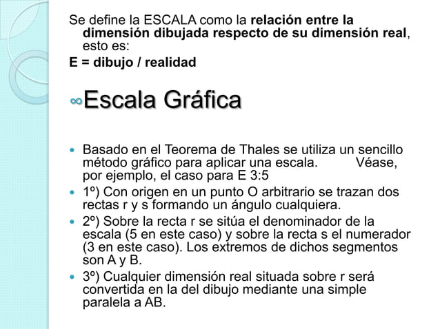 Escalas en el dibujo técnico | PPT