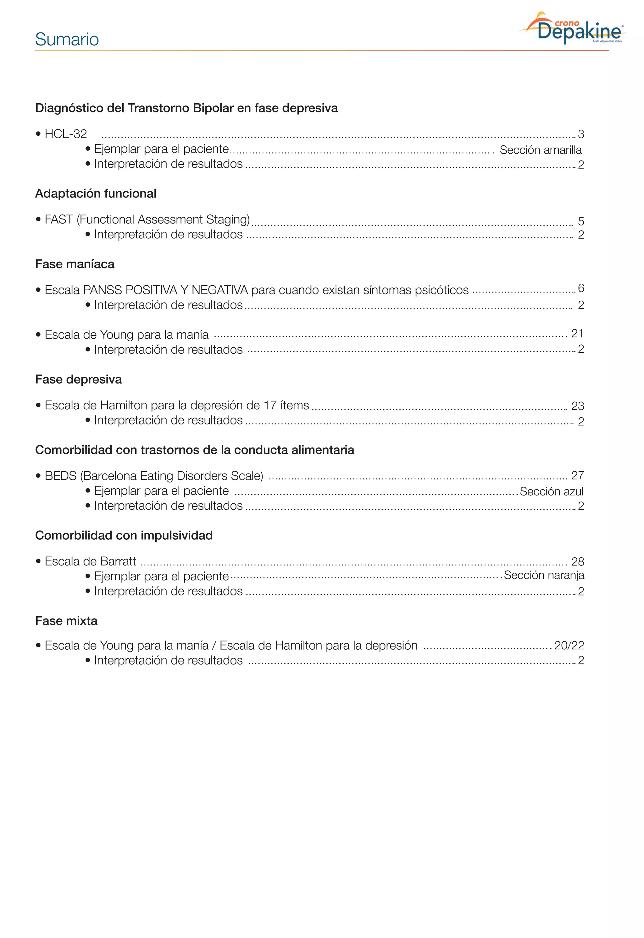 Escalas para el diagnóstico del trastorno bipolar | PDF