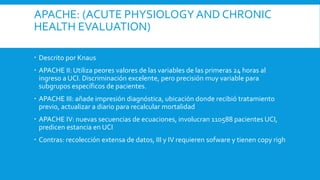 escalas pronosticas en la unidad de cuidad | PPTX