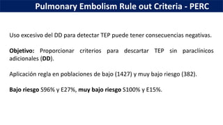 Escalas de riesgo en tromboembolismo pulmonar TEP | PPTX
