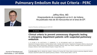 Escalas de riesgo en tromboembolismo pulmonar TEP | PPTX