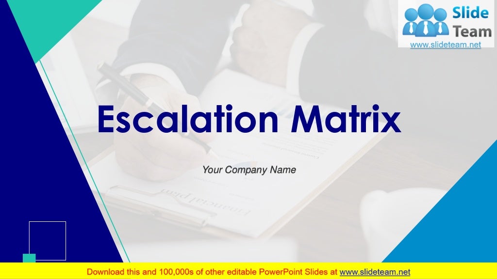 Escalation Matrix PowerPoint Presentation Slides Escalation Matrix PowerPoint Presentation Slides