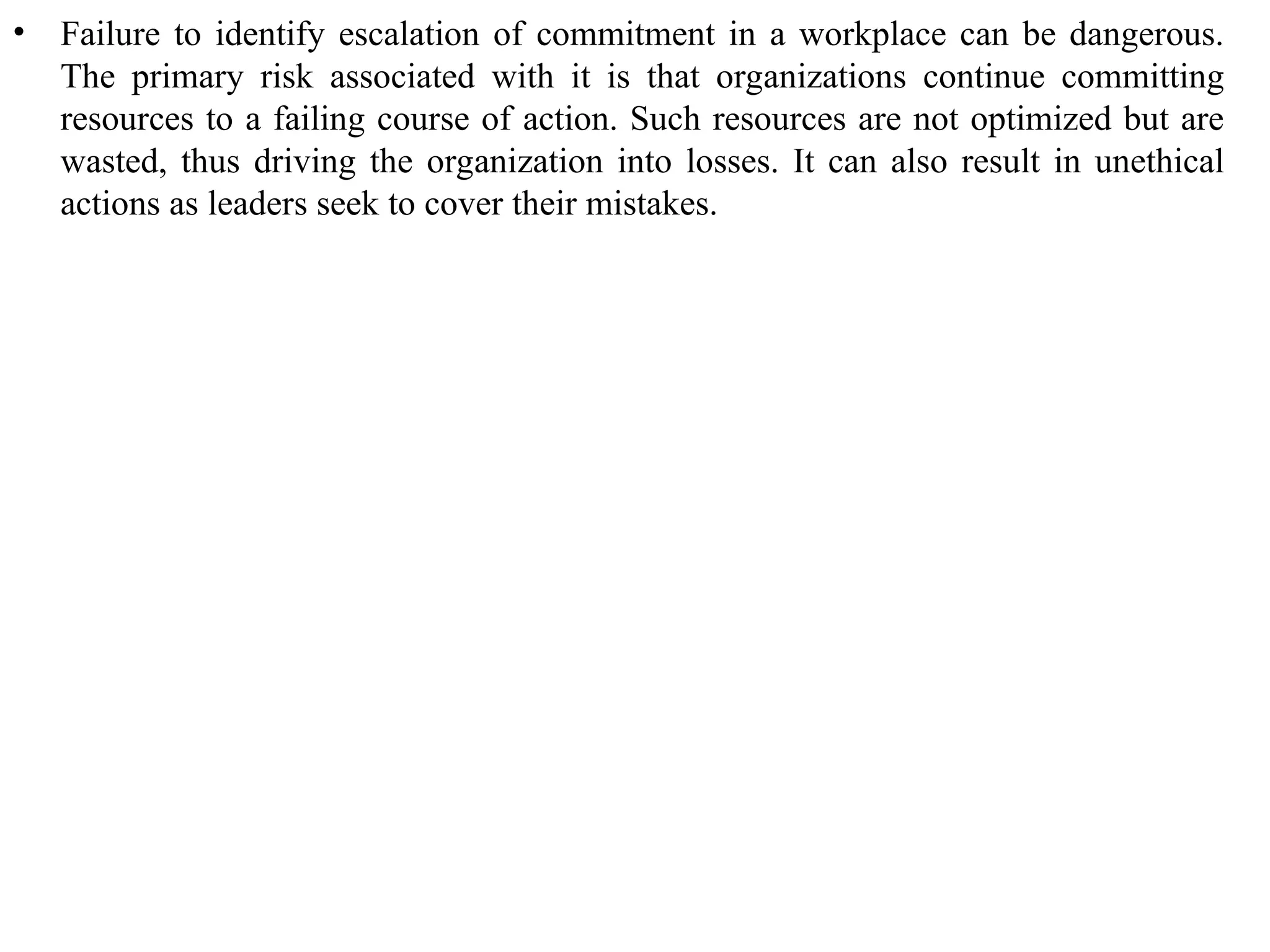 cognitive bias: Escalation of Commitment | PPT