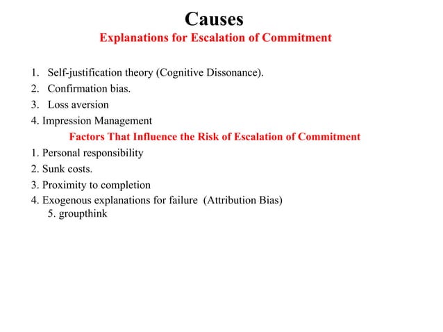 cognitive bias: Escalation of Commitment | PPT | Personal Investing | Personal Finance