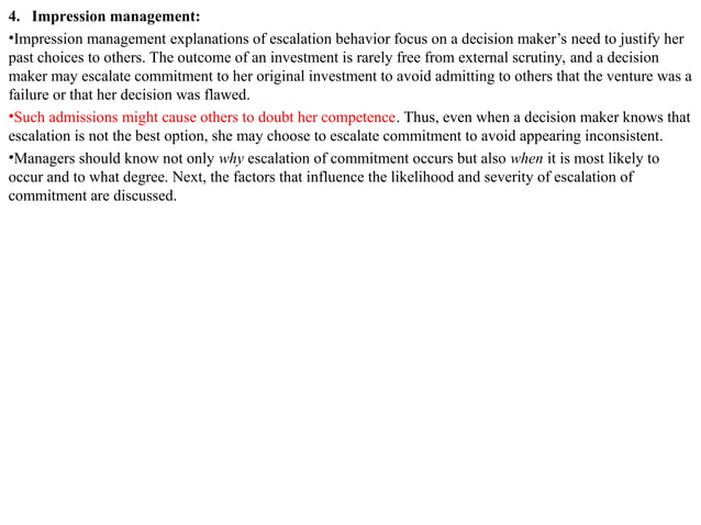 cognitive bias: Escalation of Commitment | PPT | Personal Investing ...