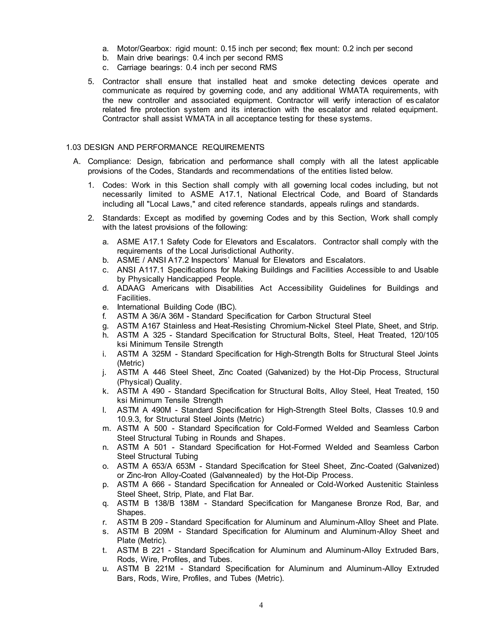 Escalator replacement specifications rev 2 consolidated comments | DOCX ...