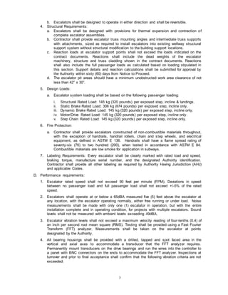 Escalator replacement specifications rev 2 consolidated comments | DOCX