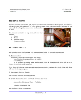Calculo y trazado de Escaleras | PDF