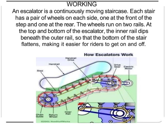 escalors.pptx-working , elements, types,safety | PPT