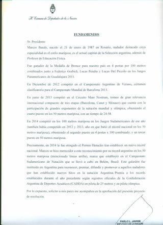 Reconocimiento a Marcos Barale, capitán de la Selección argentina de ...