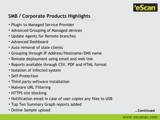 eScan Product Overview | PPT