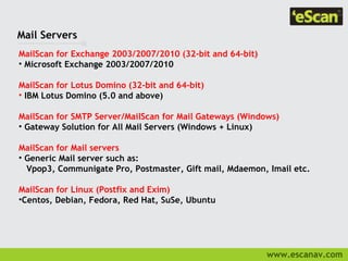 eScan Product Overview | PPT