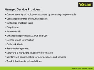 eScan Product Overview | PPT