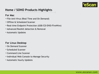 eScan Product Overview | PPT