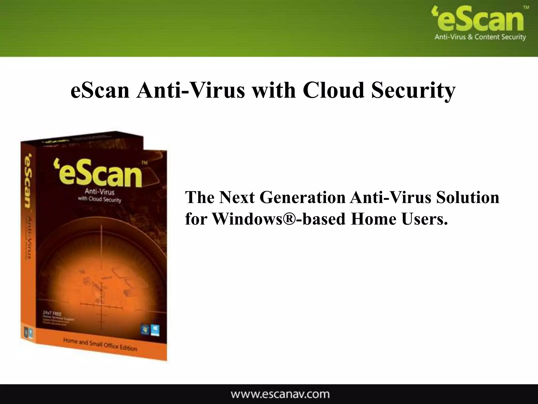 eScan Version 14 With Cloud Security. | PPTX