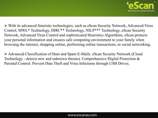eScan Version 14 With Cloud Security. | PPTX