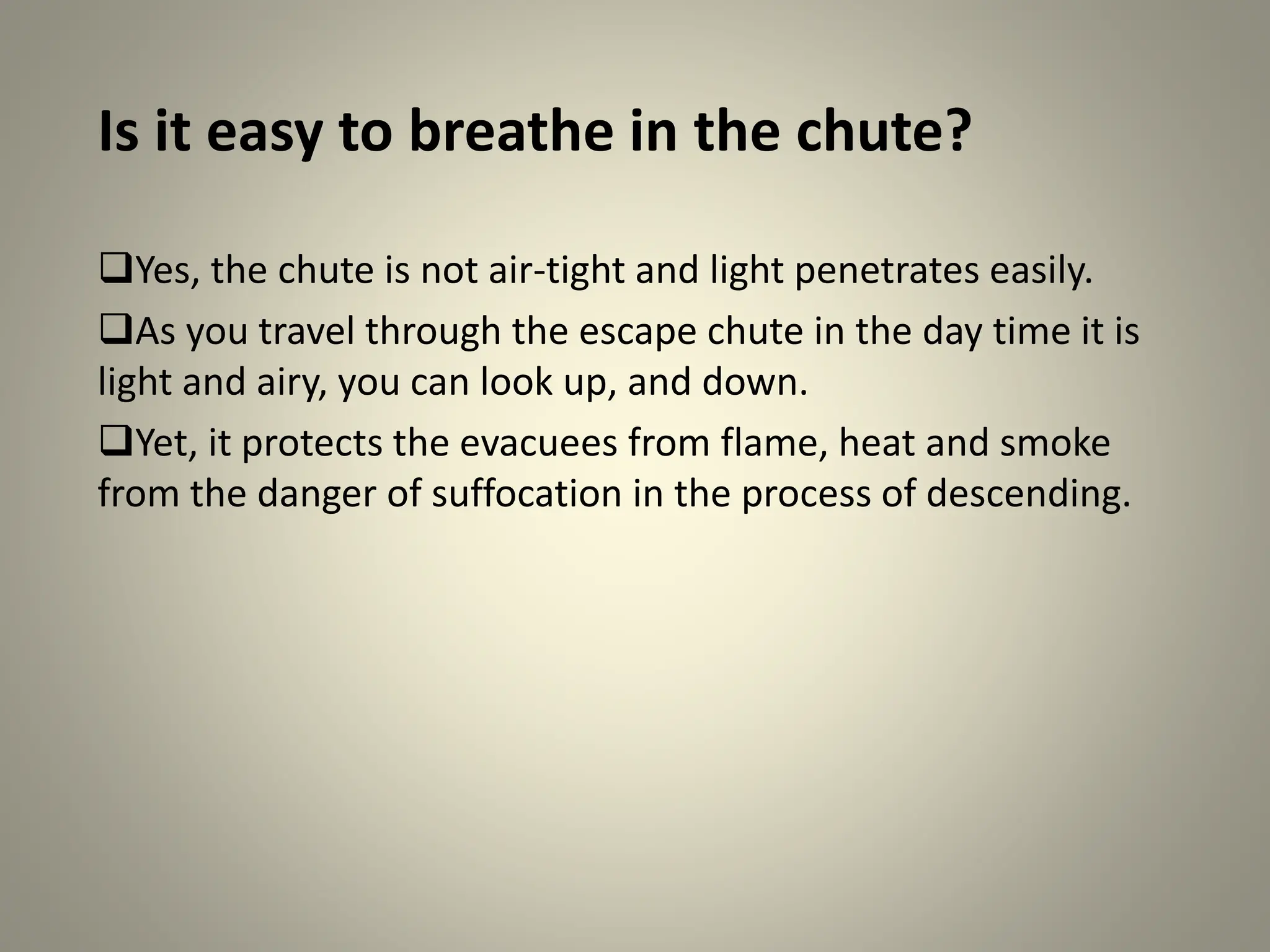 Implementation of Escape-Chute in RMG industry | PPTX