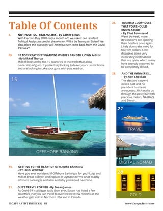 Escape Artist Insiders magazine - December 2020 - Featuring Luigi ...