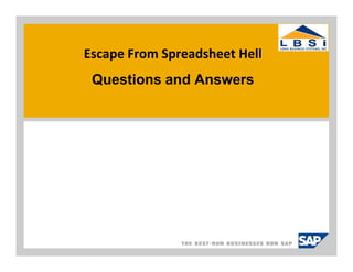 Escape From Spreadsheet Hell | PDF | Databases | Computer Software and ...