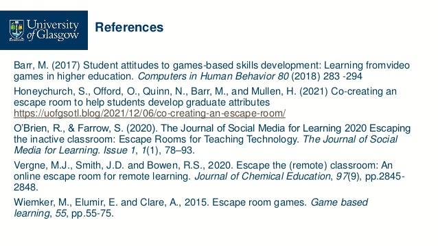 The co-creation of a digital escape room designed to develop students ...