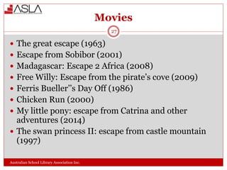 Escape to everywhere: ideas and activities for book week and beyond | PPT