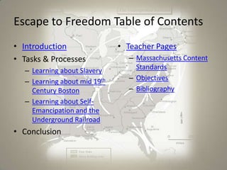 Escape to freedom | PPTX