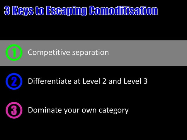 Escaping Commoditisation | PPT