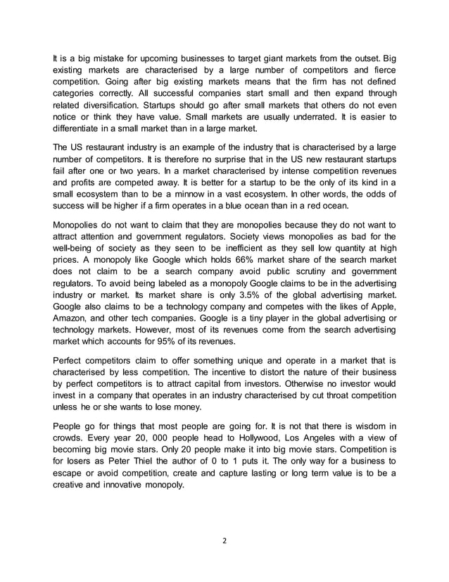 Escaping Competition | PDF