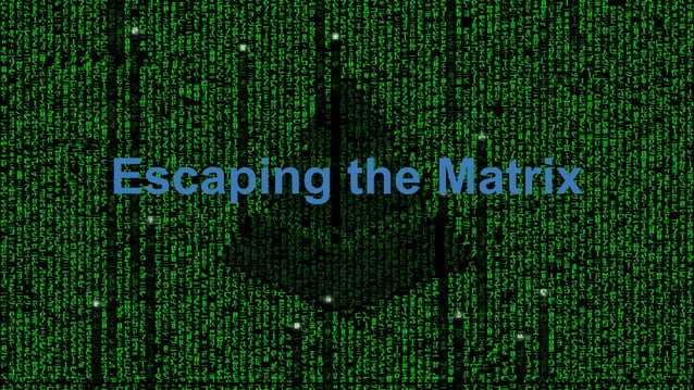 Agile Network India | Escaping the Matrix | Christian Hujer | PPT