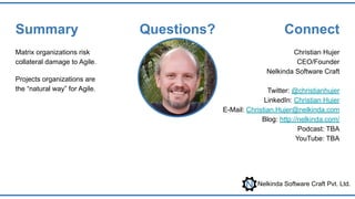 Agile Network India | Escaping the Matrix | Christian Hujer | PDF