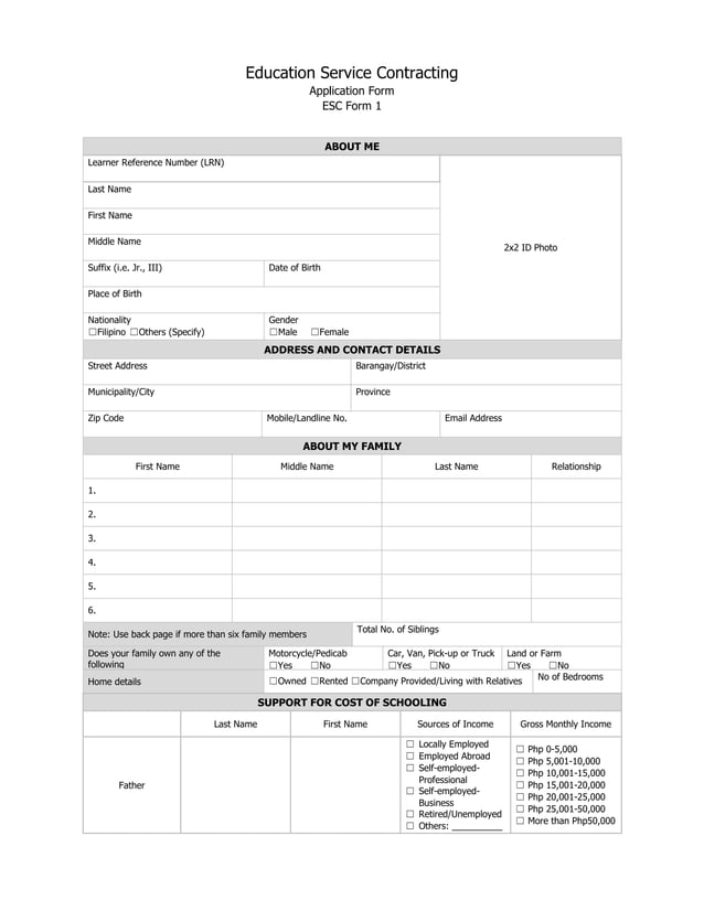 ESC Application Form3 pdf oooooooooooooo | PDF