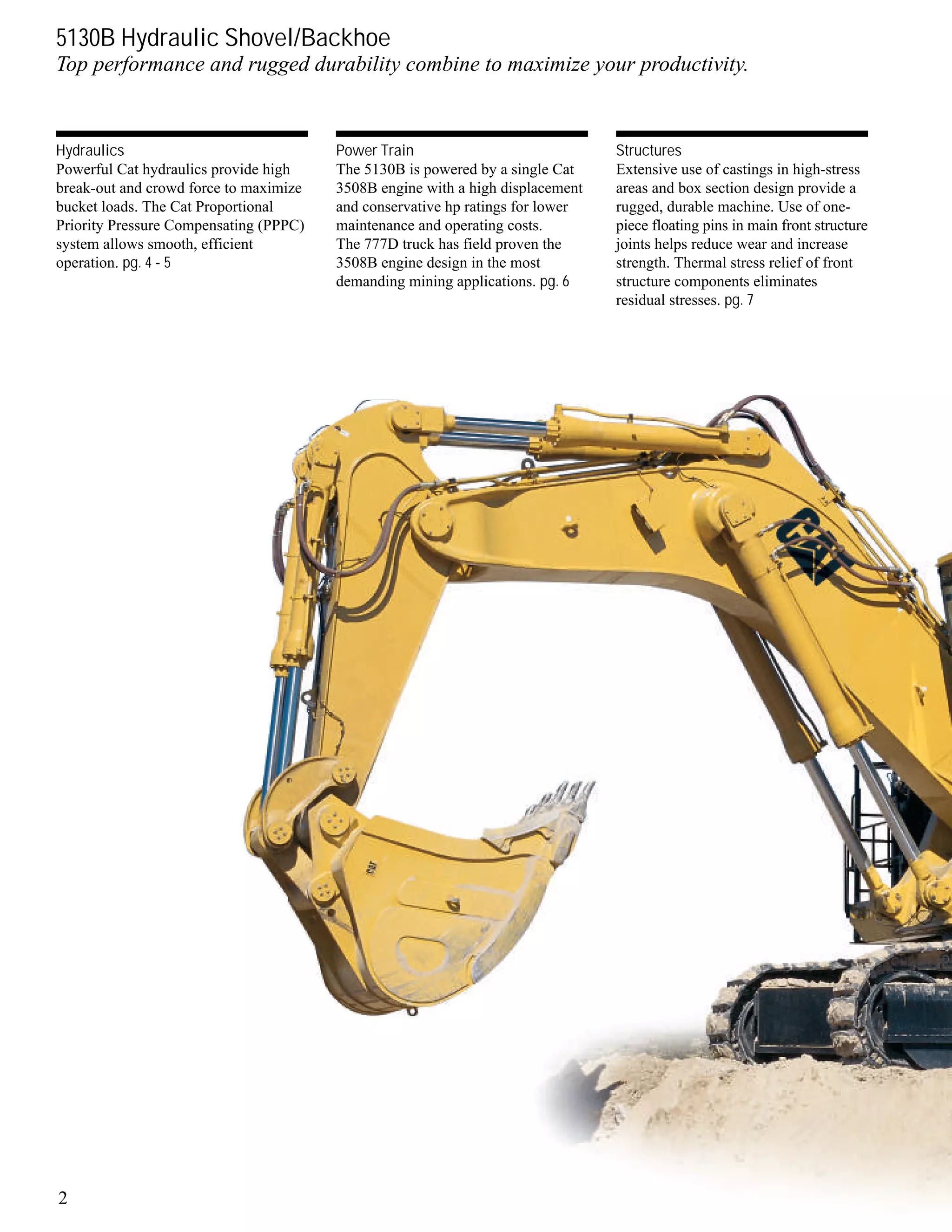 Escavadeira cat 5130b | PDF