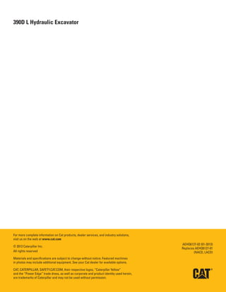 Escavadeira hidraulica cat 390 dl | PDF