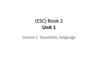 Esc b2 texts | PPT