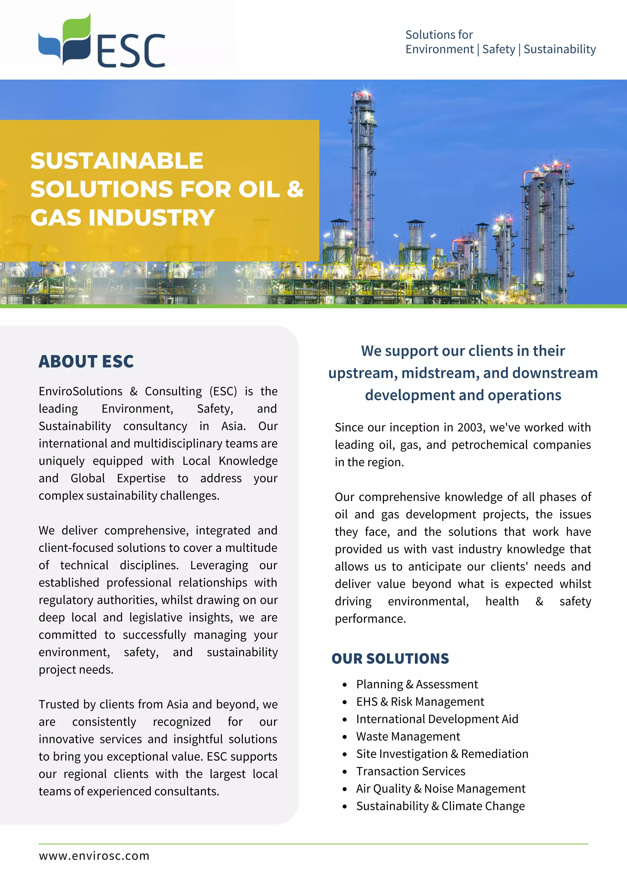 ESC for Oil & Gas Industry | PDF
