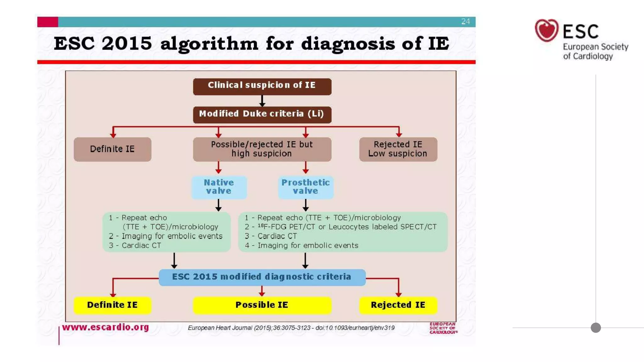 Esc guidelines endocarditis by prof deldago | PPTX