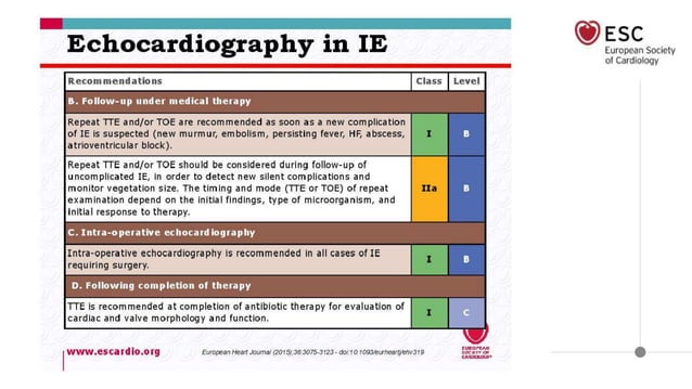 Esc guidelines endocarditis by prof deldago | PPTX | Heart and ...