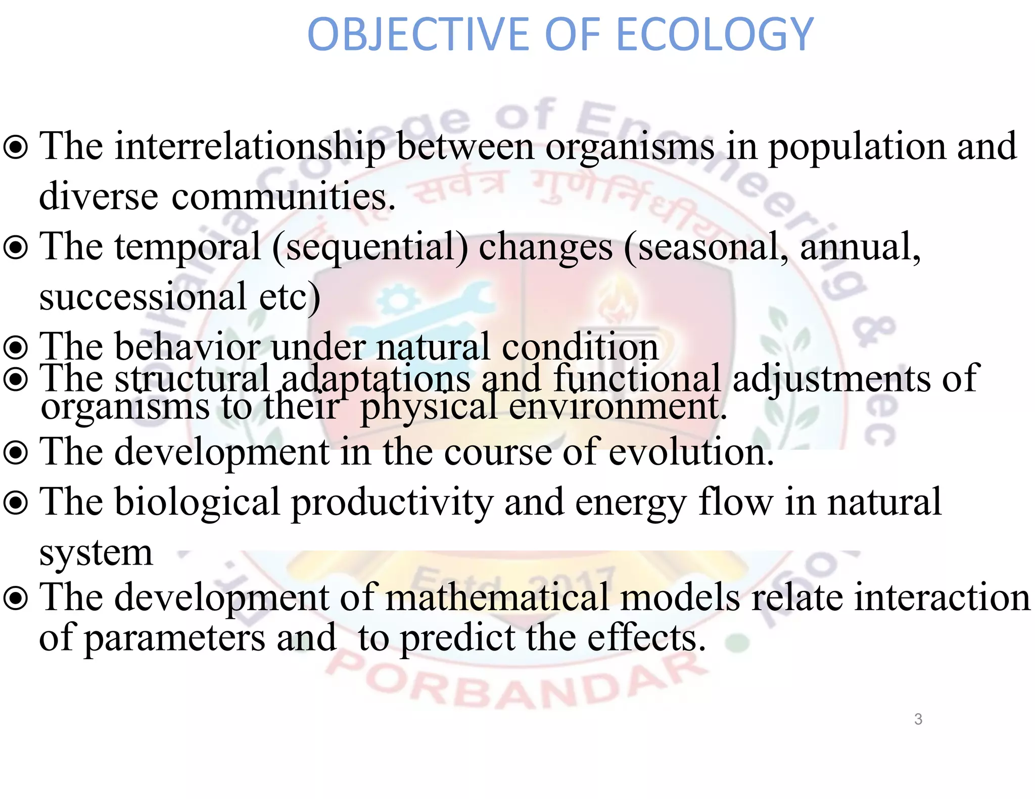 Es ch.2 ECOLOGY & ECOSYSTEMS | PPT