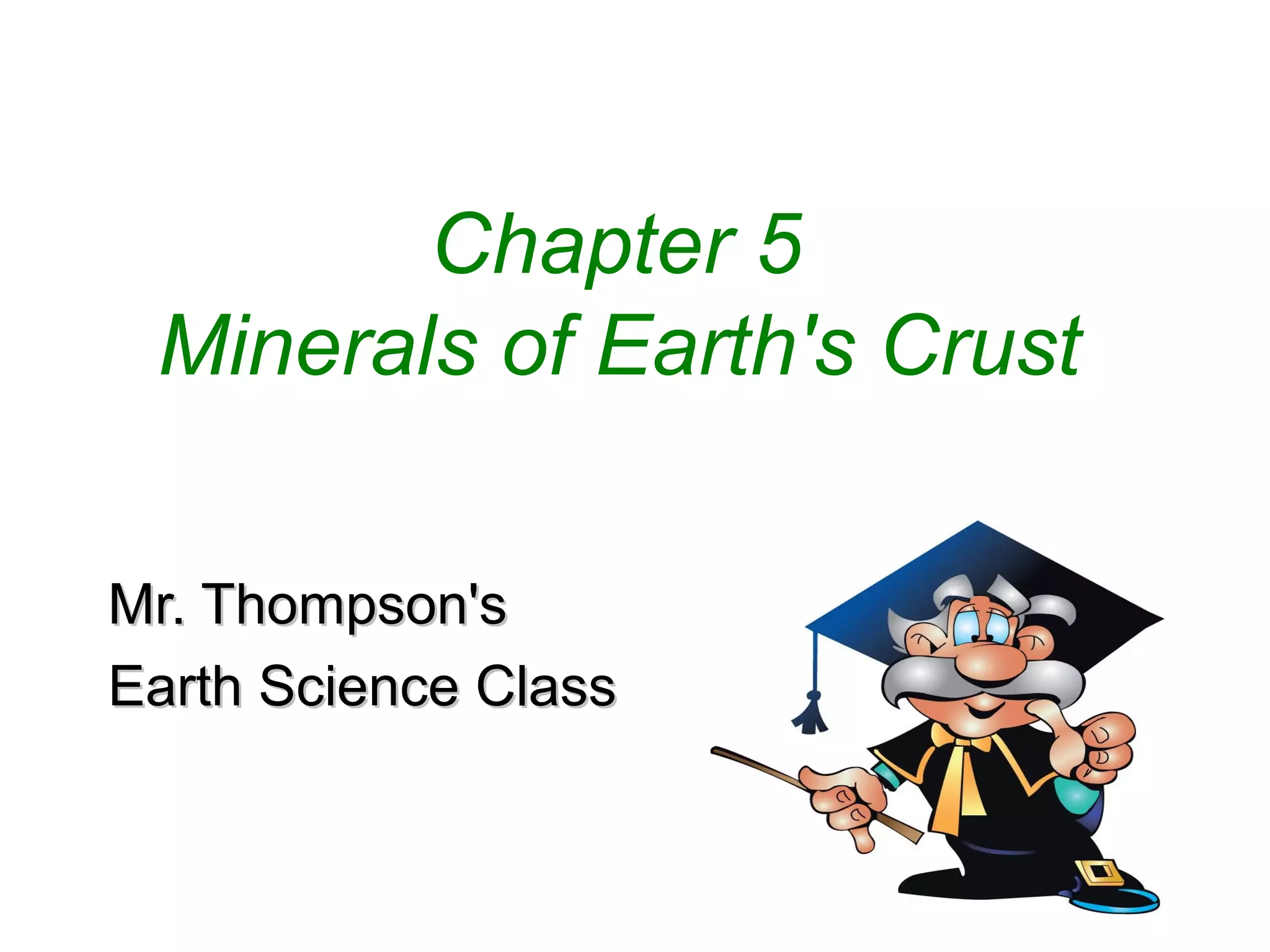 Minerals Of The Earth's Crust | PPT