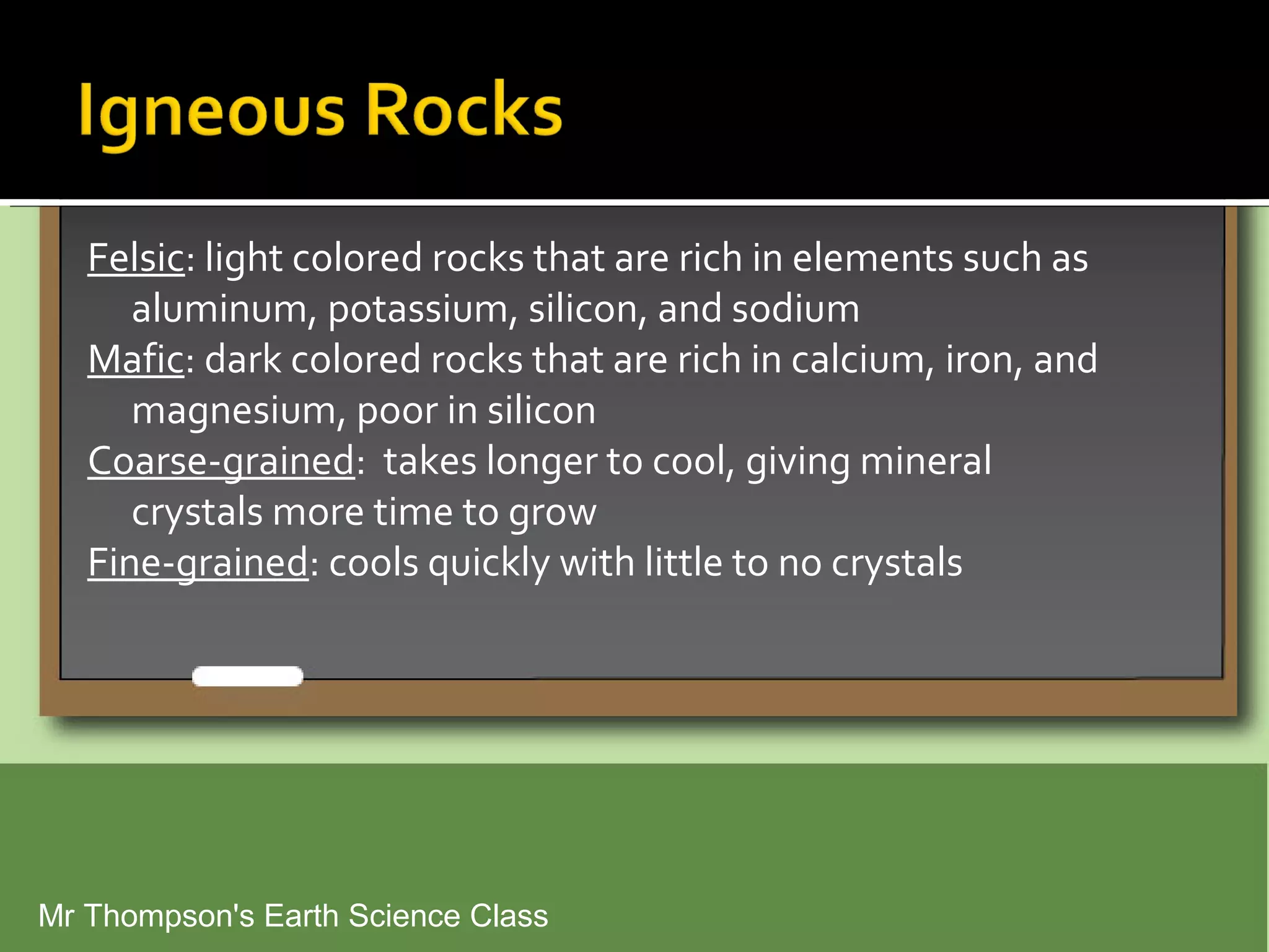 Earth Science Types of Rocks | PPT