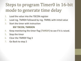 PIC timer programming | PPT | Computing | Technology & Computing
