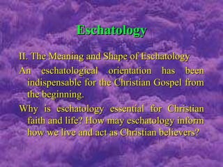 Eschatology 1 | PPT