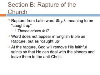 Eschatology: An Biblical Overview of the End Times | PPT