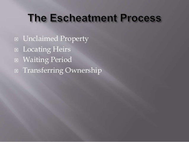 Escheatment laws