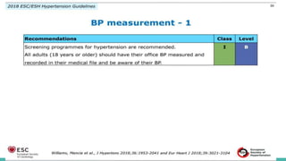ESC HYPERTENSION GUIDLINES 2018 European society of heart | PPT