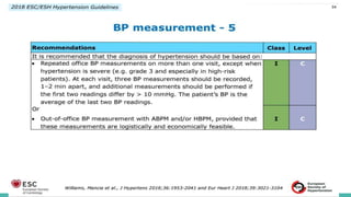ESC HYPERTENSION GUIDLINES 2018 European society of heart | PPT
