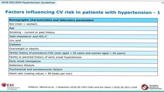 ESC HYPERTENSION GUIDLINES 2018 European society of heart | PPT